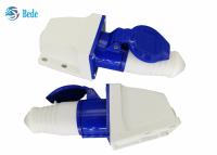 China 220-250V 16A Industrial Connector Male And Female Single Phase 2P+E Blue Color Wall Mounted Type for sale