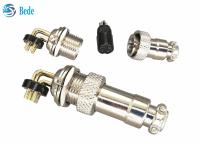 China Right Angle 3A 200V Gx12 Aviation Connector Zinc Alloy With Nickel Plated for sale