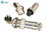 China Right Angle 3A 200V Gx12 Aviation Connector Zinc Alloy With Nickel Plated for sale