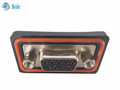 China PA66 Silicone D Sub9 Female Connector High Current Voltage 500V Mounting Type Soldered for sale