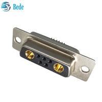 China High Current Planning D-Sub Connector DB 7W2 Female Connector with Solder Cup Termination Style and 500 Mating Cycles for sale