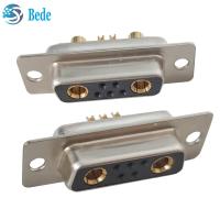 China High Current Planning D-Sub Connector DB 7W2 Female Connector with Solder Cup Termination Style and 500 Mating Cycles for sale