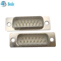 China 500V Voltage Rating Db 15 Male Connector , D Sub 15 Pin Male Connector With Boardlocks for sale