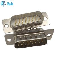 China 500V Voltage Rating Db 15 Male Connector , D Sub 15 Pin Male Connector With Boardlocks for sale