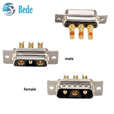 China D-Sub 3W3 Coaxial Power Connector Male And Female Combo High Current Connectors for sale