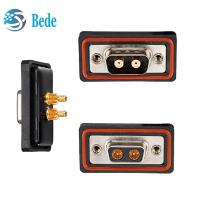 China Male And Female DB 2w2 Solder Cup Coaxial Power Connector Waterproof IP 68 for sale