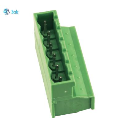China Plug-in terminal block Inline Male Wire Connector 2EDGKR-5.08 300V 15A for sale