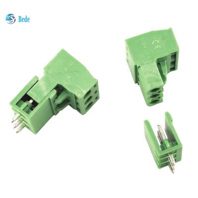 China 2EDGK-5.08 Straight Pin PCB Header PCB Terminal Block Green 2~24pins 320V 15A for sale