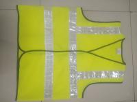 China Fluorescent Green Reflective Vest 120g Construction Hi Vis Safety Vest for sale