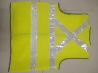 China Fluorescent Green Reflective Vest 120g Construction Hi Vis Safety Vest for sale