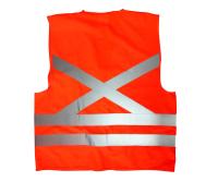 China Four Pockets Polyester Safety 80g 100g 120g Vest Red Hi Vis Vest for sale