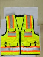 China 120G Fluorescent Security Safety Vest High Visibility Vest With Logo for sale
