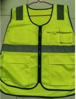 China Multiple Pocket Polyester Safety Vest 120g Personalised Hi Vis Vest for sale