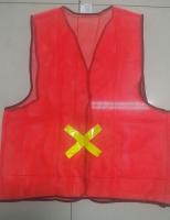 China Net Type Orange Mesh Safety Vest for sale