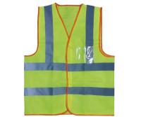China 120g Safety Vest Net Green Mesh Safety Vest With PVC Pocket for sale
