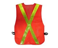 China Mesh Hi Vis Vest Construction Orange Mesh Safety Vest Fluorescent for sale