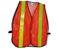 China Highway Safety Vest Net Fluorescent Orange Mesh Vest With Pockets For Traffic for sale