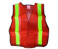 China Fluorescent Red Hi Viz Mesh 60 Grams Safety Orange Mesh Customized for sale