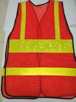 China Red Hi Vis Mesh Vest With Pockets Fluorescent Hi Viz Mesh Vest for sale
