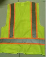 China High Visibility Safety Vest Net Multi Pocket Mesh Vest Breathable Workwear for sale