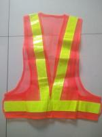 China 80 Grams Knitting Net Mesh Hi Vis Mesh Safety Vest Velcro Type for sale