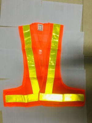 China 80 Grams Knitting Net Mesh Hi Vis Mesh Safety Vest Velcro Type for sale