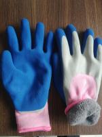 China winter use  double layer latex  coated  work gloves  safety work gloves for sale