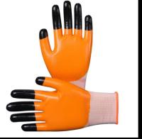 China 23cm-26cm Nitrile Dipped Work Gloves Cold Weather Work Gloves Double Dipping for sale