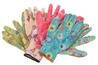 China Garden Nitrile Coated Gloves Floral Liner Nitrile Palm Gloves Size 9 Size 10 for sale
