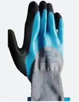 China Rubber Double Dipped Nitrile Gloves 13 Gauge Half Coated Cut Proof Work Gloves for sale