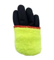 China 24cm 25cm Winter Work Gloves Waterproof Nitrile Coated Cut Resistant Gloves for sale