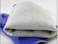 China Heavy Duty Chemical Gloves Blue PVC Coated Gloves For Electrical for sale