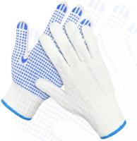 China Customized Heavy Duty Cotton Gloves 21cm-26cm Pvc Dotted Cotton Hand Gloves for sale