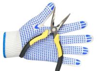 China Customized Heavy Duty Cotton Gloves 21cm-26cm Pvc Dotted Cotton Hand Gloves for sale
