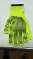 China Green PVC Cotton Dotted Gloves Waterproof Cotton Work Gloves Bulk for sale