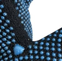 China Blue Cotton Liner Gloves Double Side PVC Dot Knit Gloves Size 9 Size 10 for sale