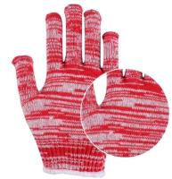 China 21cm-26cm Red Cotton Knitted Gloves OEM Heavy Duty Cotton Work Gloves for sale
