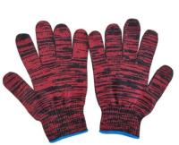 China 21cm-26cm Red Cotton Knitted Gloves OEM Heavy Duty Cotton Work Gloves for sale