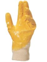 China Light Weight Yellow Nitrile Coated interlock Glove Rukavice Od Nitrila Handschuhe Nitrile Safety Industrial Knit Wrist Oil Gloves for sale