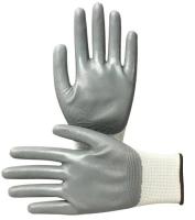China 13 gauge  polyester nylon  liner  palm smooth   nitrile   coated   work gloves  safety work gloves for sale