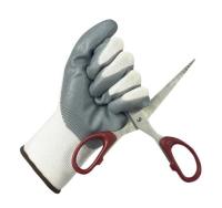 China 13 gauge  polyester nylon  liner  palm smooth   nitrile   coated   work gloves  safety work gloves for sale