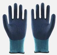 China Oil Proof Double Dipped Latex Coated Gloves Anti Slip Waterproof Safety Hand Gloves for sale