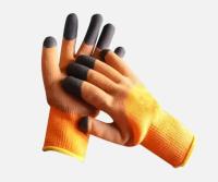 China Terry Fleece Winter Work Gloves Palm Coated Insulated Work Gloves for sale