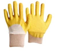China Jersey Interlock Half Coated Latex Dipped Gloves Latex Gripper Gloves for sale