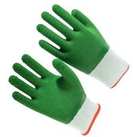 China Polyester Wave Latex Grip Gloves Labor Protection Work Latex Gloves Wear Resistant for sale