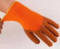 China 7 Gauge Latex Gloves Orange Terry Liner Latex Coated Gloves For Winter Work for sale