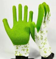 China Gardening Soft Foam Latex Coating Gloves Purple Thermal Latex Coated Gloves for sale