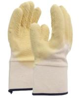 China Open Back Latex Coated Gloves Half Coated Latex Builders Gloves for sale