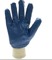 China Elastic Work Gloves Nitrile Chemical Gloves Blue Nitrile Coated Work Gloves Bulk for sale