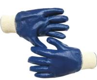 China Elastic Work Gloves Nitrile Chemical Gloves Blue Nitrile Coated Work Gloves Bulk for sale